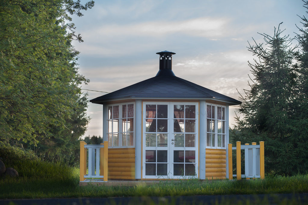 Hexagonal BBQ Hut Seattle S 6 M2 / 3 X 3 M / 55 MM - Casetas de Jardin 24