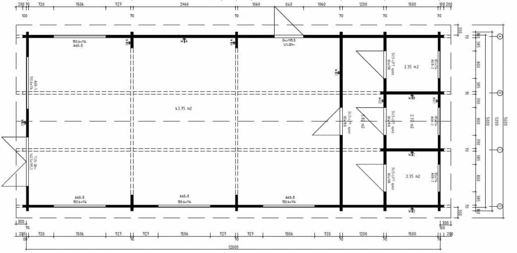 Timber Classroom-Conference Room 60m2 70mm 5×12 m